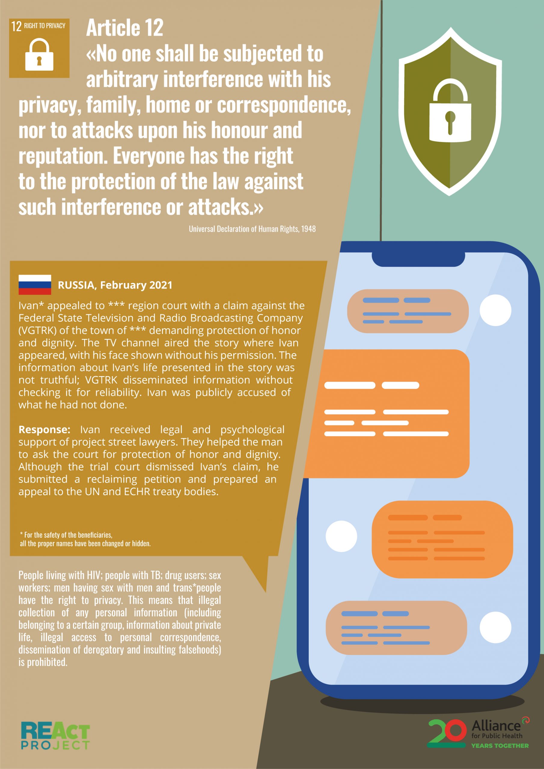 Article 12: Right To Privacy | Declaration of Human Rights. This ...